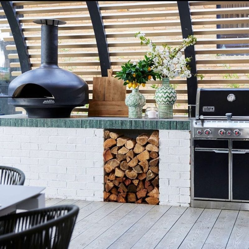 Polito Giotto Wood Fired Oven With Bench Stand - Patio & Pizza Outdoor ...