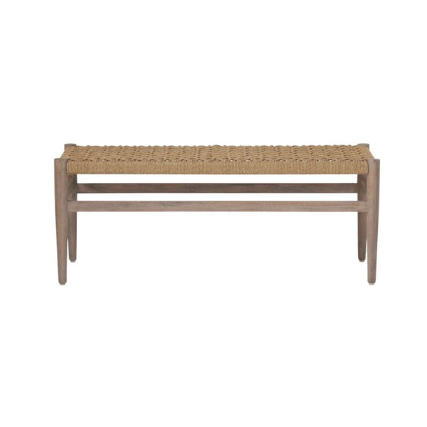 Made Goods Larsson Natural Twisted Faux Woven Rope Bench - Patio ...