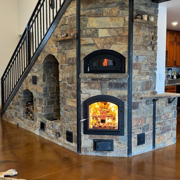 Temp-Cast Fireplace With Pizza Oven | Masonry Heaters - Patio & Pizza ...
