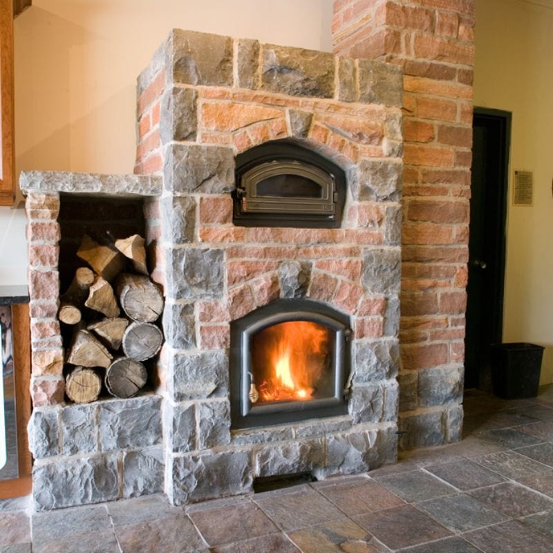 Temp-Cast Indoor Masonry Fireplace And Pizza Oven Combo - Patio & Pizza ...