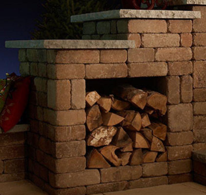 Grand Fireplace Woodbox by Necessories - Patio & Pizza Outdoor Furnishings