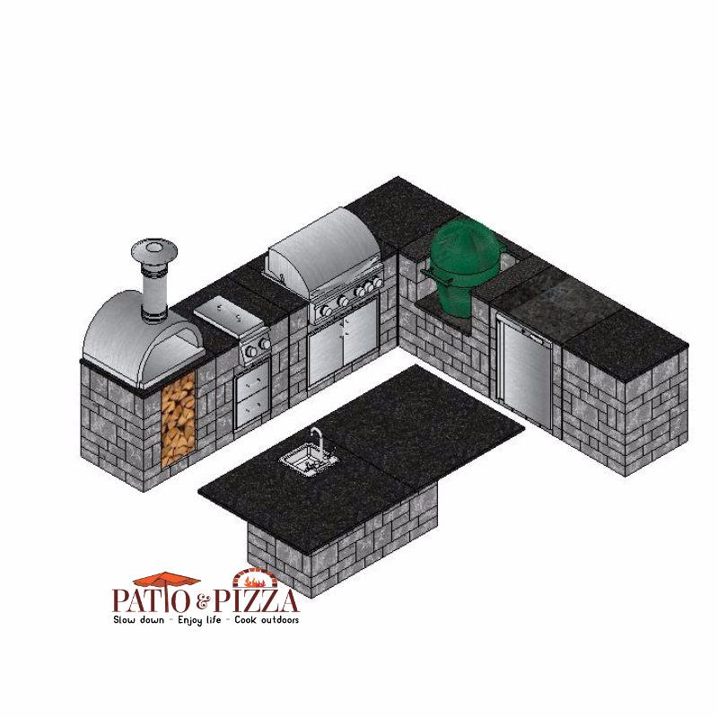 Outdoor Island Kits | Necessories Kitchen Island Kit - Patio & Pizza ...
