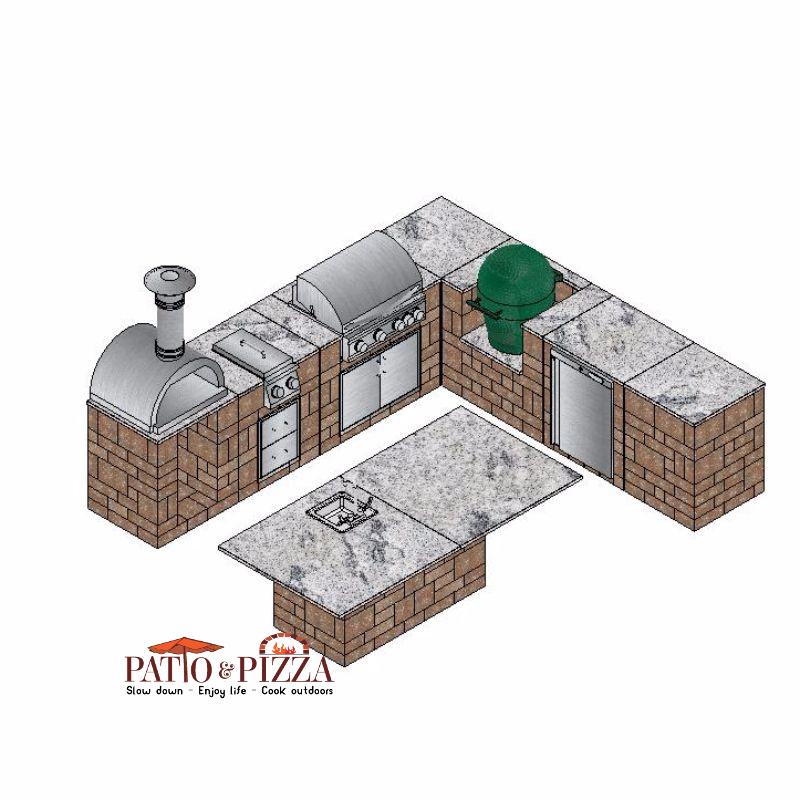 Outdoor Island Kits | Necessories Kitchen Island Kit - Patio & Pizza ...